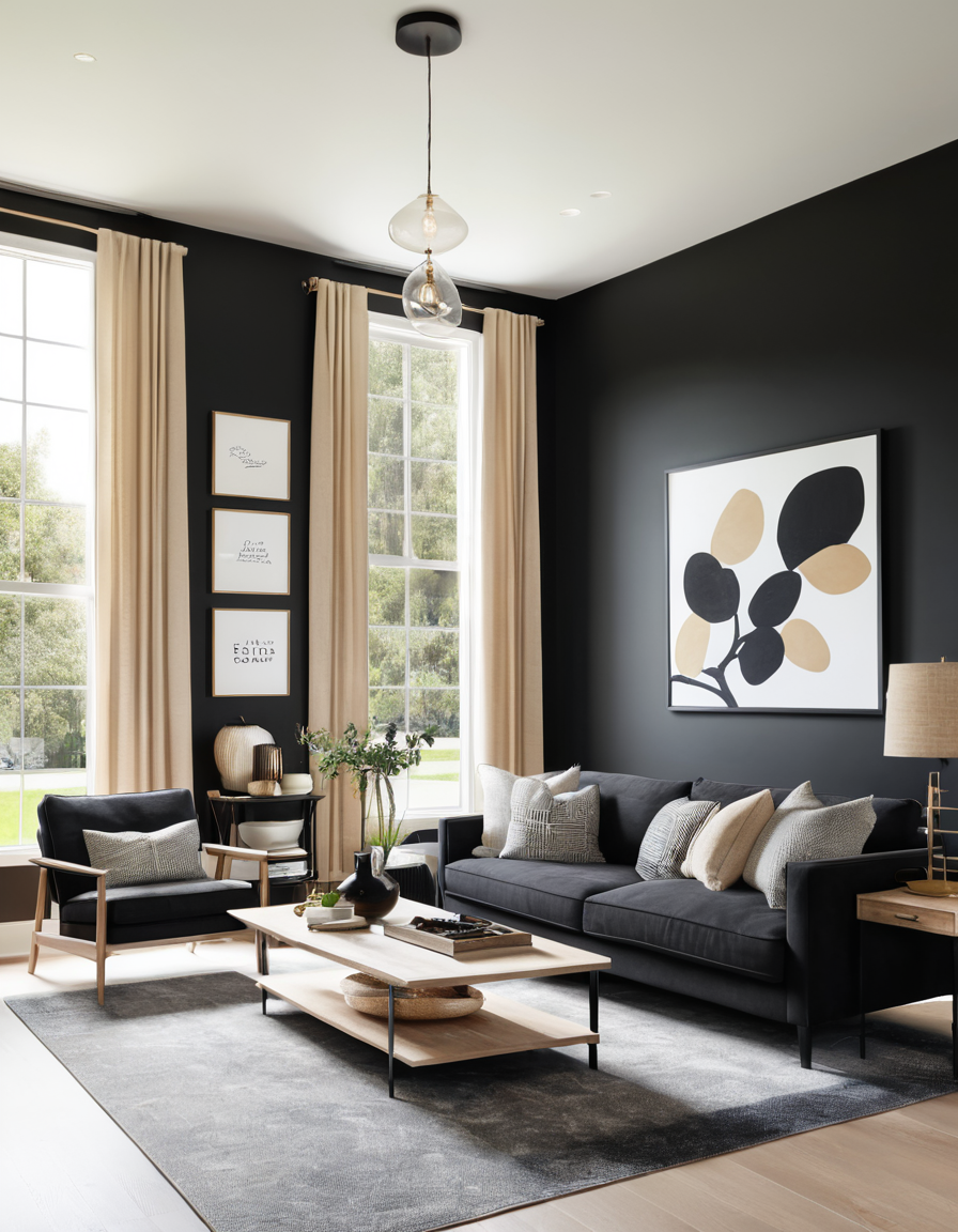 50 Black Living Room Ideas For A Bold And Sophisticated Space