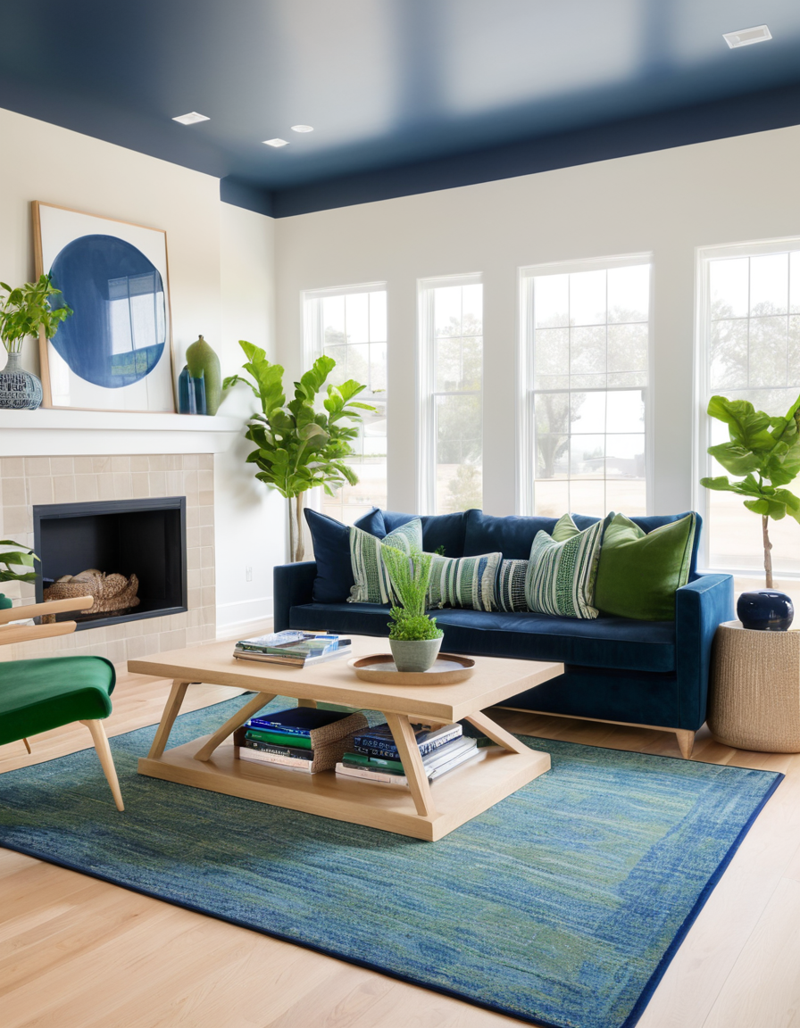43 Inspiring Blue And Green Living Room Ideas For A Stylish And Modern ...