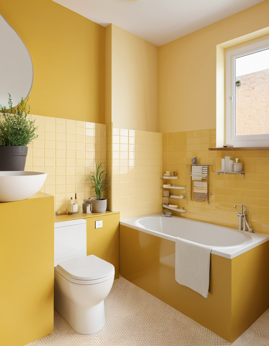 51 Yellow Bathroom Ideas To Brighten And Transform Your Space