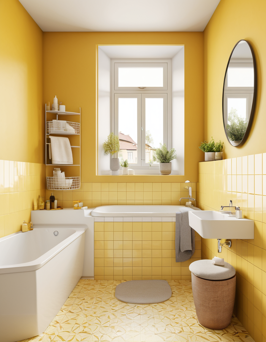 51 Yellow Bathroom Ideas To Brighten And Transform Your Space