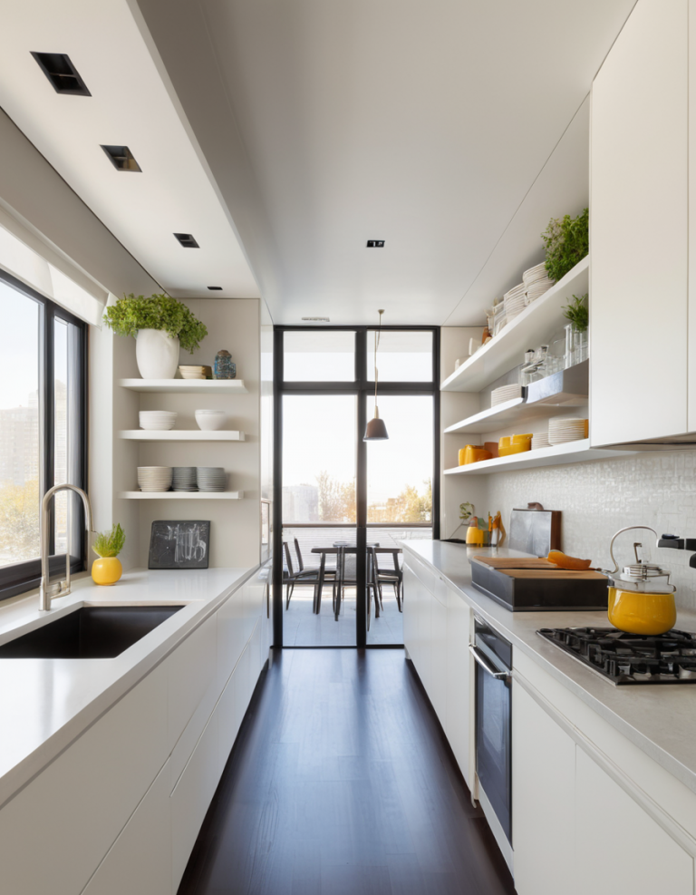 45 Genius Galley Kitchen Ideas to Maximize Space and Style