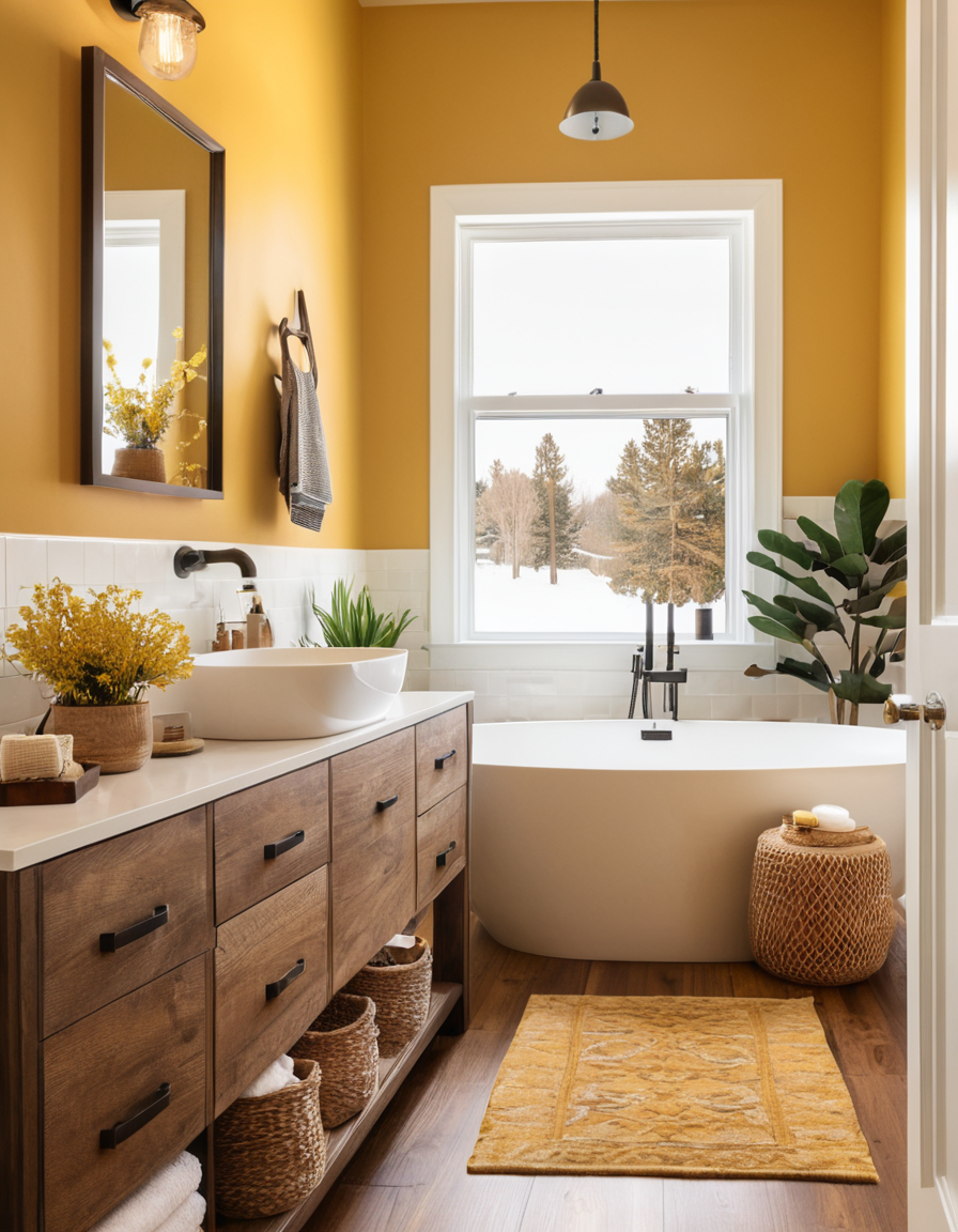 51 Yellow Bathroom Ideas To Brighten And Transform Your Space