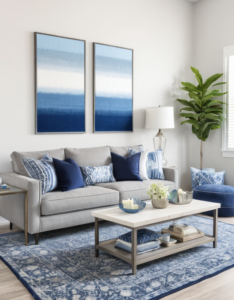 43 Gray And Blue Living Room Ideas To Elevate Your Home's Style