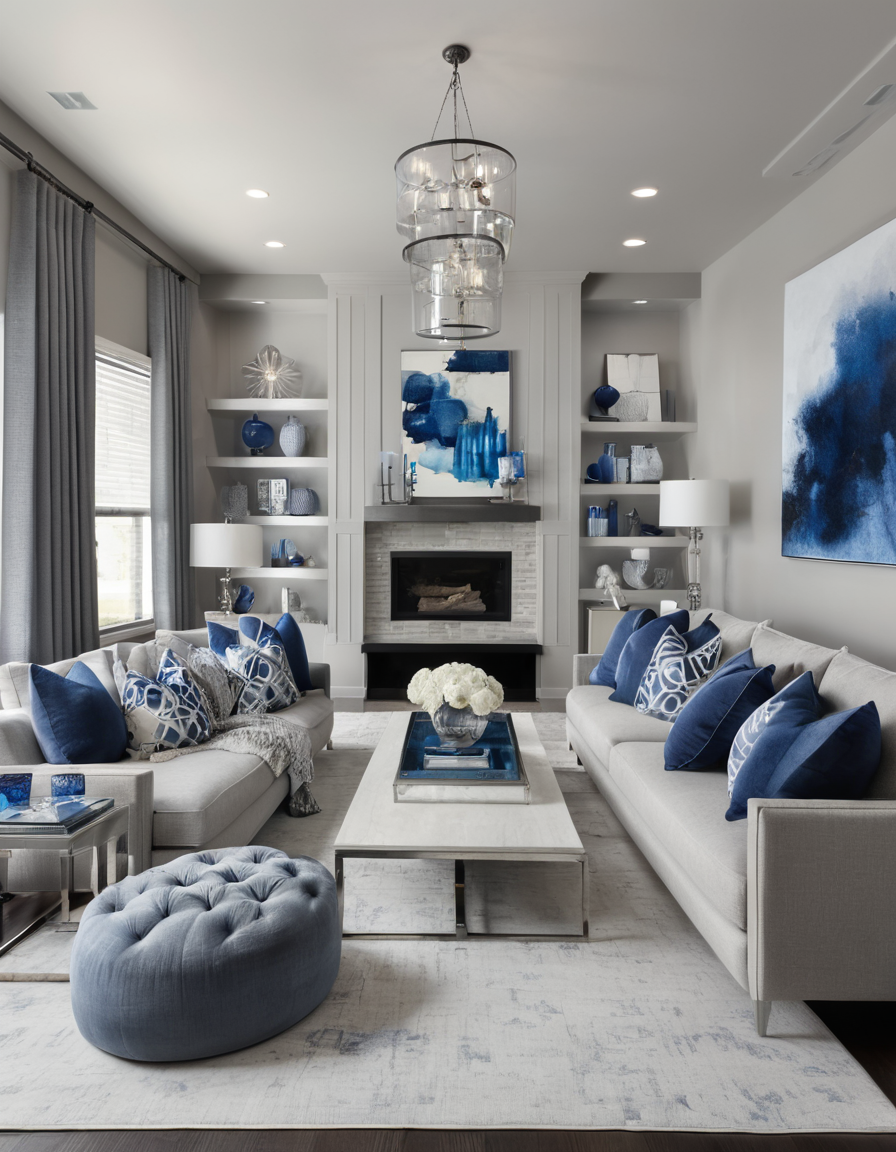 43 Gray And Blue Living Room Ideas To Elevate Your Home's Style