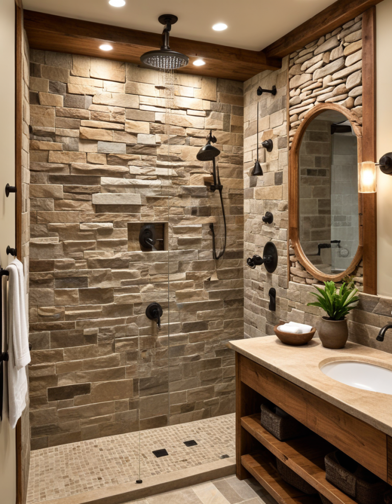 42 Half Wall Shower Ideas For A Stylish And Functional Bathroom Design