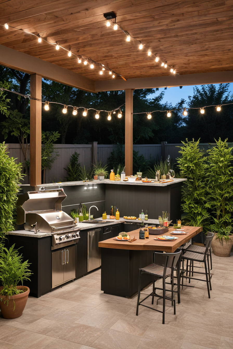 49 Outdoor BBQ Area With Roof Ideas To Elevate Your Backyard Space