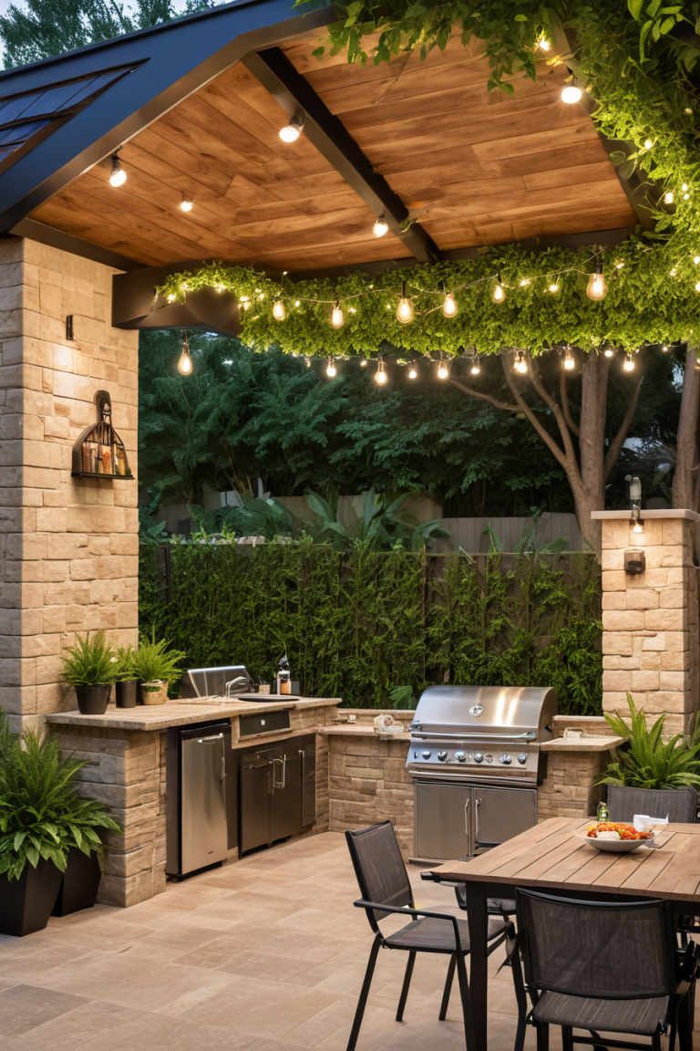 49 Outdoor BBQ Area With Roof Ideas To Elevate Your Backyard Space