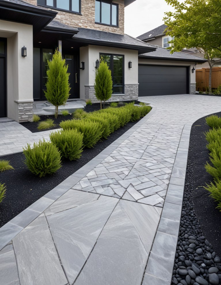 57 Modern Driveway Ideas To Elevate Your Home’s Curb Appeal