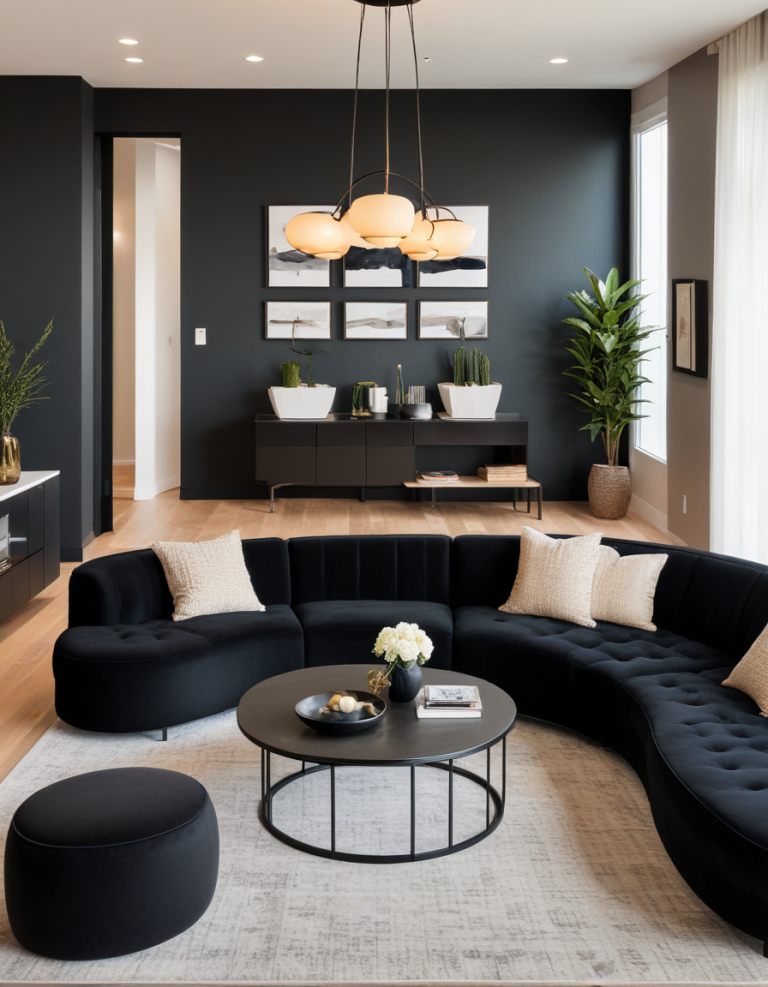 47 Stylish Black Sofa Ideas To Elevate Your Living Room Decor
