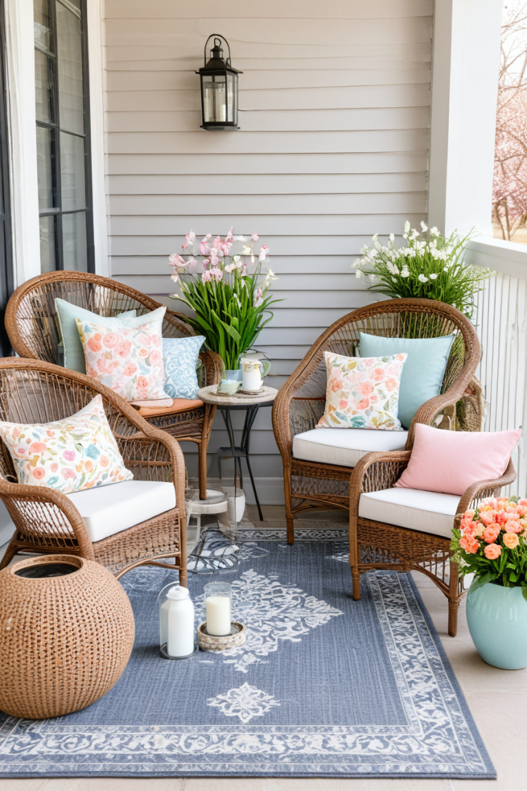 48 Stunning Spring Porch Decorating Ideas To Refresh Your Outdoor Space