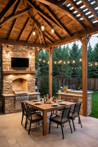 49 Outdoor BBQ Area With Roof Ideas To Elevate Your Backyard Space