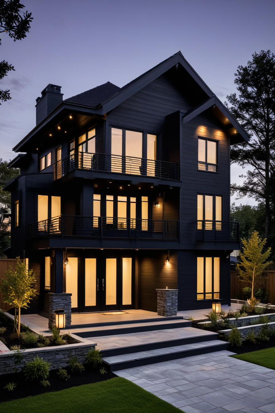 64 Dark Exterior House Ideas for a Bold and Modern Home Design