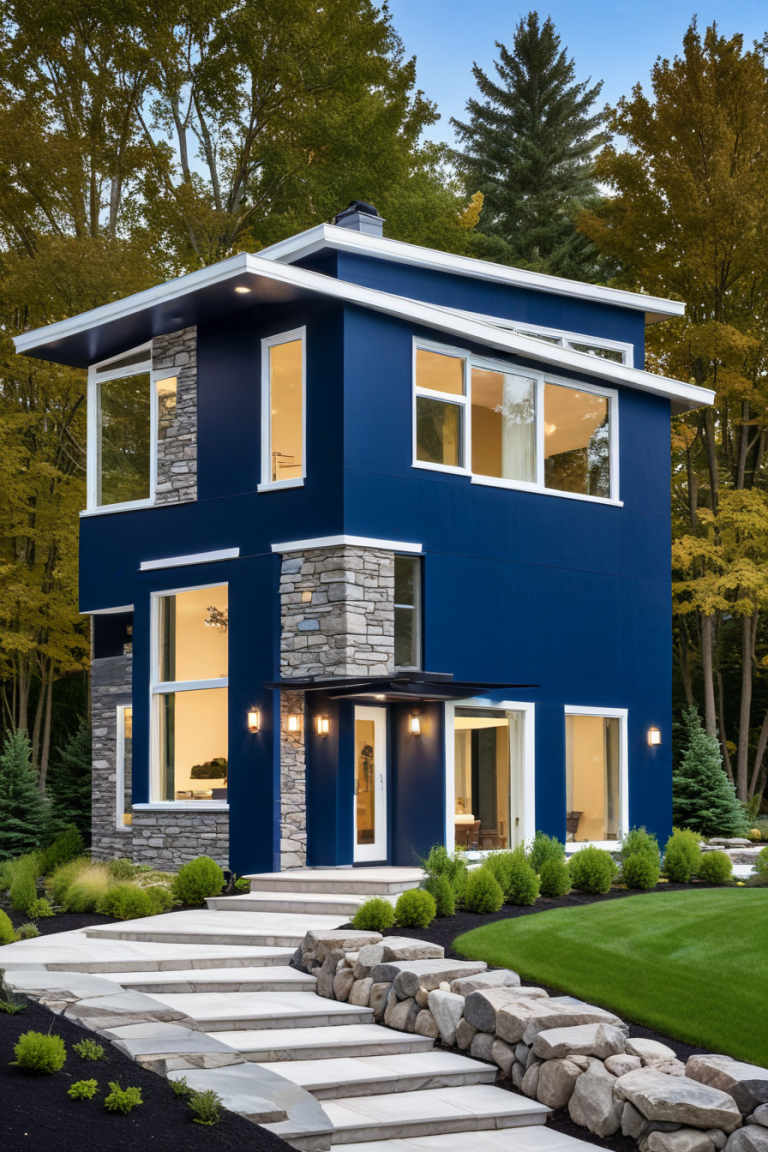64 Blue Exterior House Ideas: Modern, Unique, and Stylish Home Designs
