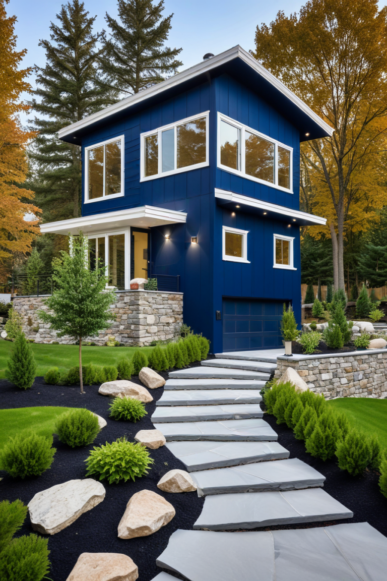 64 Blue Exterior House Ideas: Modern, Unique, and Stylish Home Designs