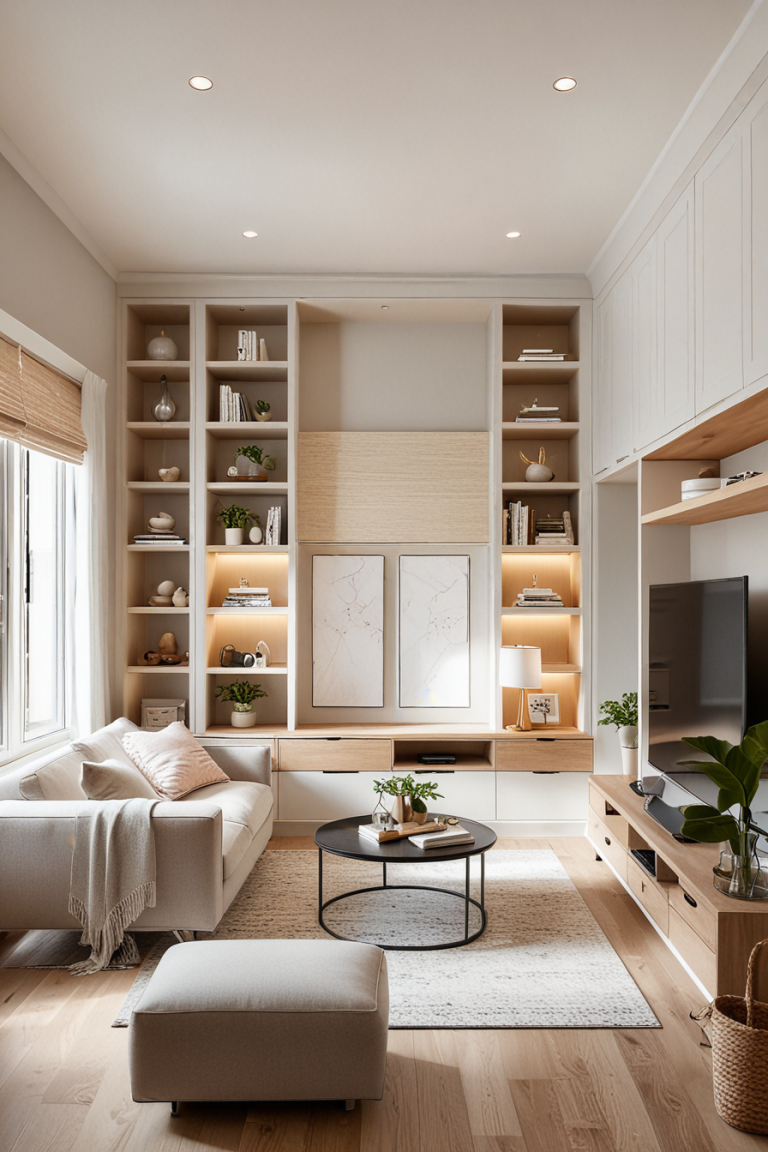 64 Modern Tiny Living Room Ideas For Sophisticated, Light-Colored Spaces