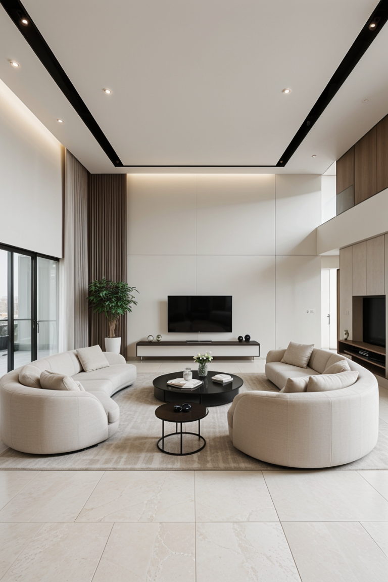 63 New Living Room Ideas: Curved, Streamlined Designs For Exquisite ...