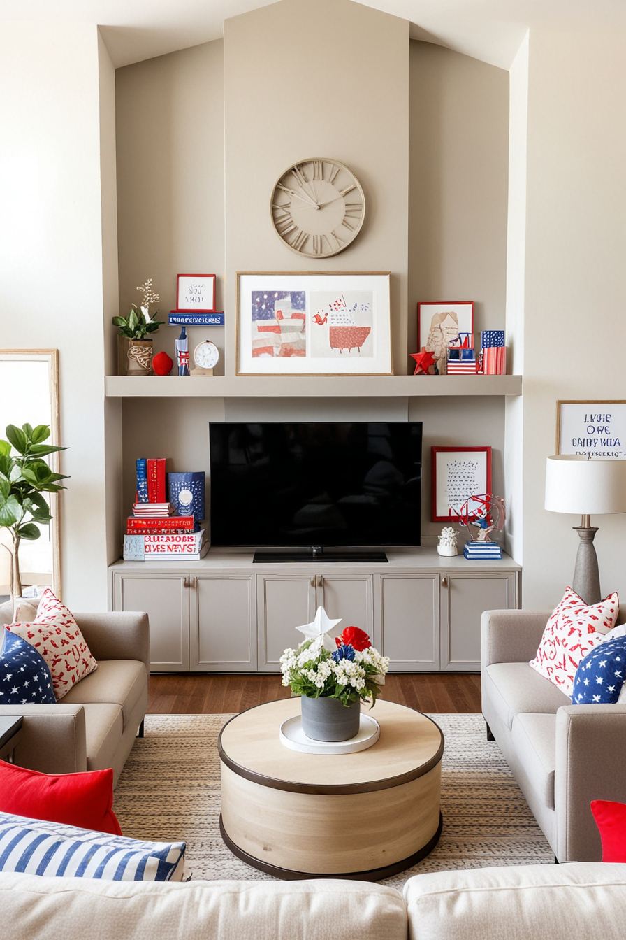 61 Themed Living Room Decor Ideas for the 4th of July