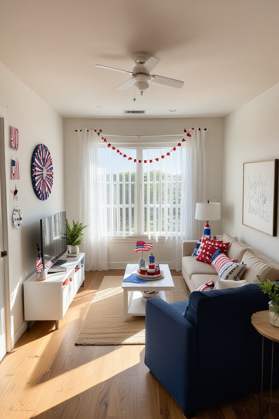 61 Themed Living Room Decor Ideas for the 4th of July