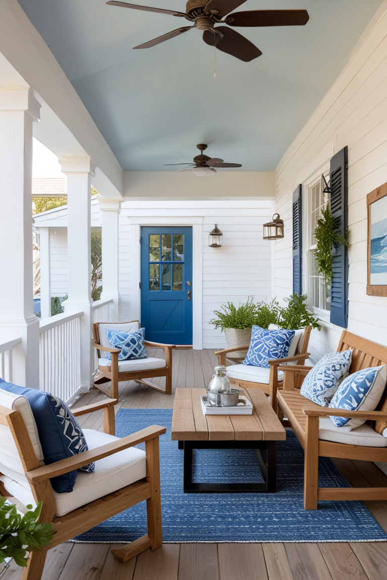 66 Coastal Porch Decorations For A Stylish Nautical Outdoor Space