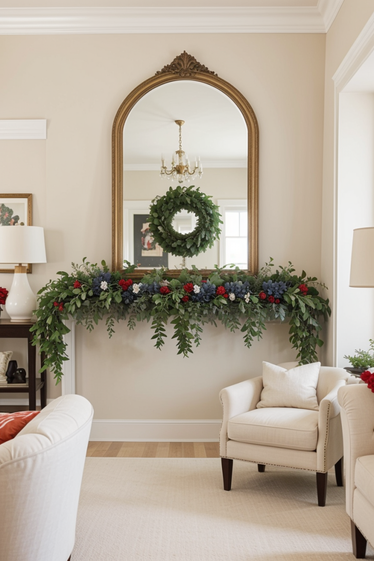 61 Elegant 4th of July Garland Ideas to Decorate Your Home in Style