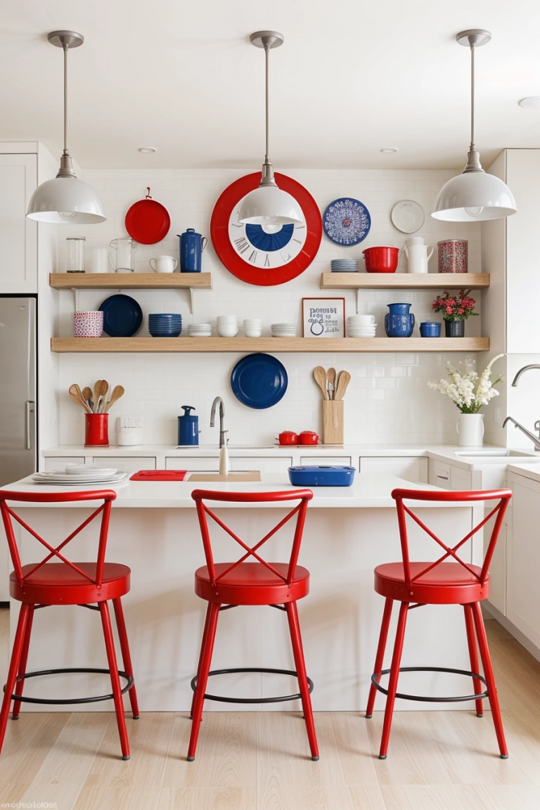 66 Stylish 4th of July Kitchen Decor Ideas to Celebrate in Patriotic Style