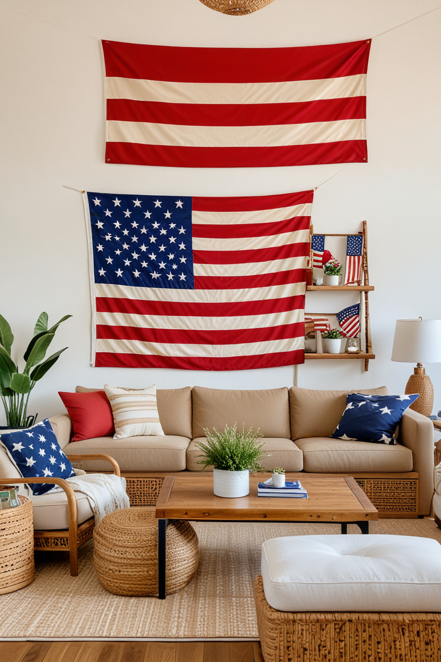 61 Themed Living Room Decor Ideas for the 4th of July