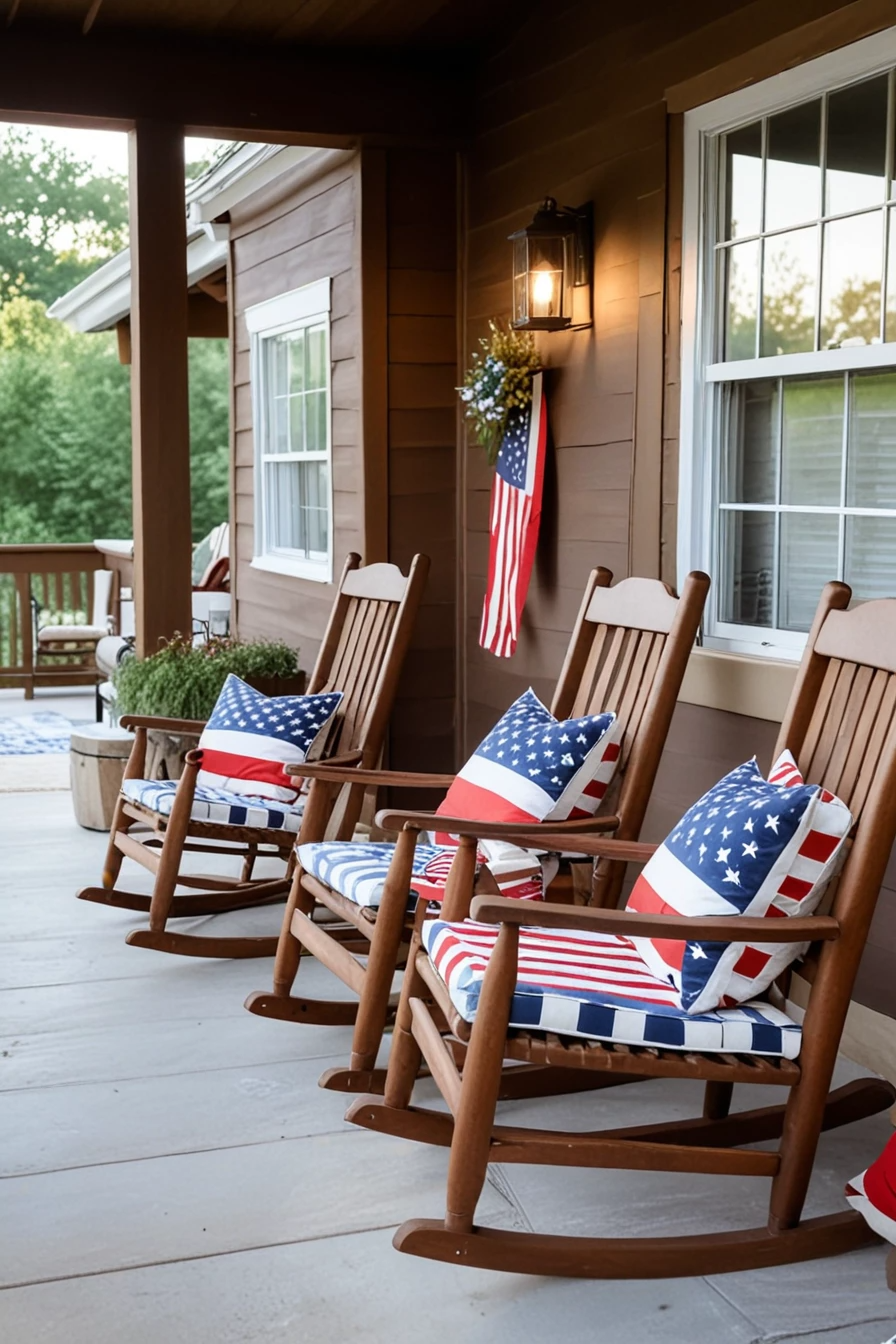 59 Rustic Outdoor Patio Ideas Decorated for the 4th of July