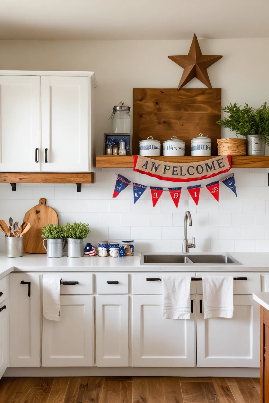 66 Stylish 4th of July Kitchen Decor Ideas to Celebrate in Patriotic Style