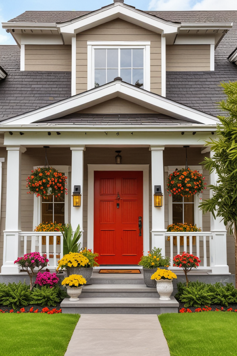 57 Vibrant Summer Decorations To Transform Your House's Front Facade