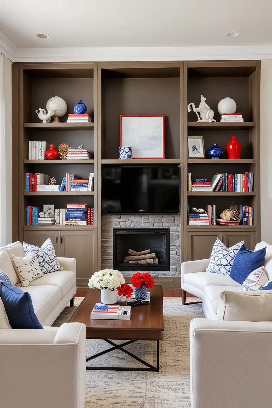 65 4th Of July-Inspired Bookshelf Decor Ideas To Celebrate In Style