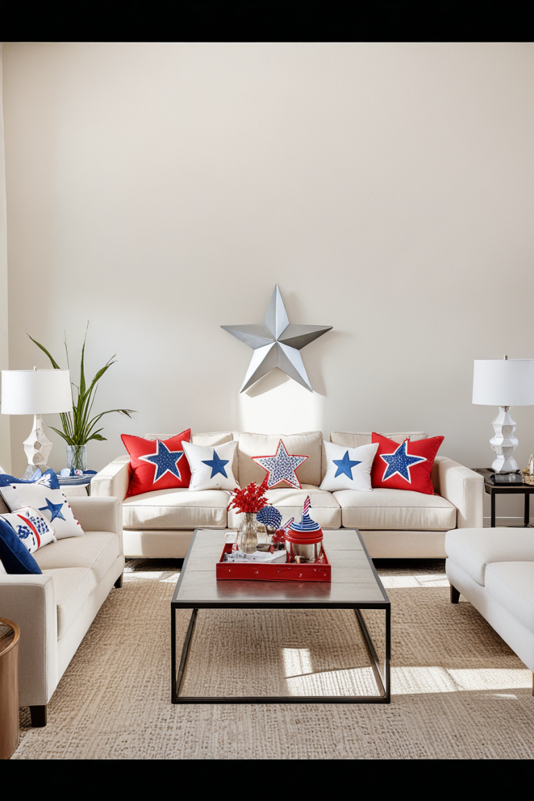 61 Themed Living Room Decor Ideas for the 4th of July