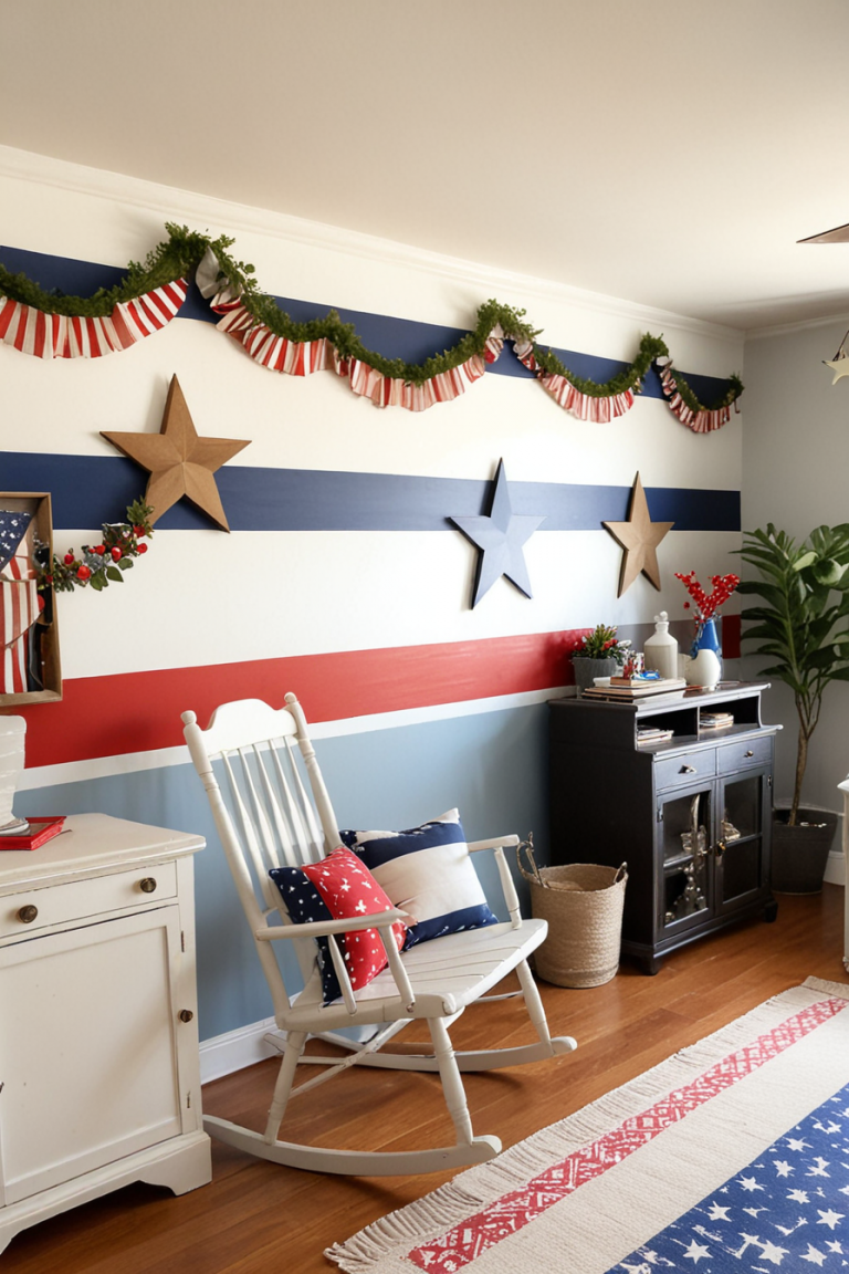 63 Eye-Catching 4th of July Accent Wall Ideas to Transform Your Space