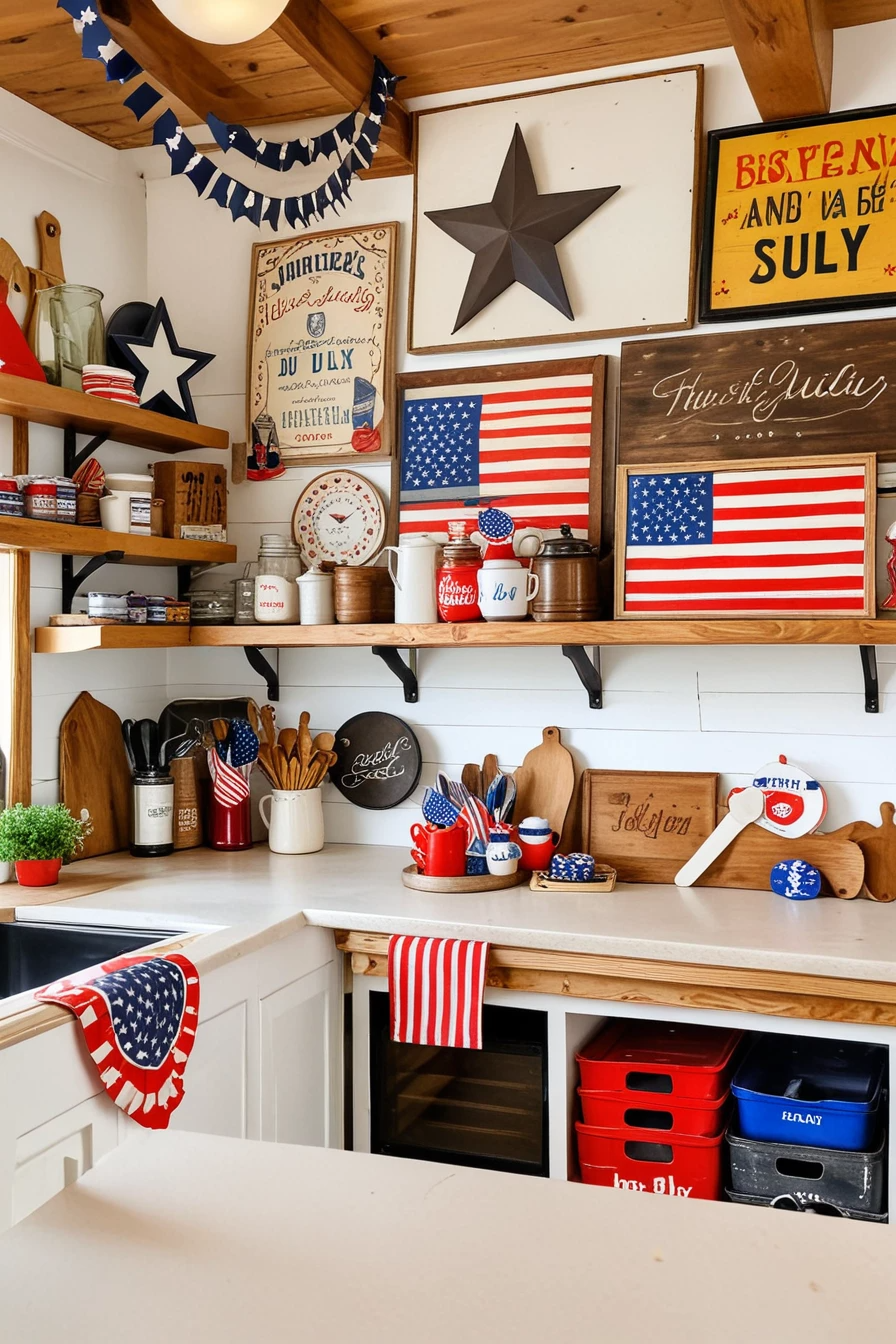 66 Stylish 4th of July Kitchen Decor Ideas to Celebrate in Patriotic Style