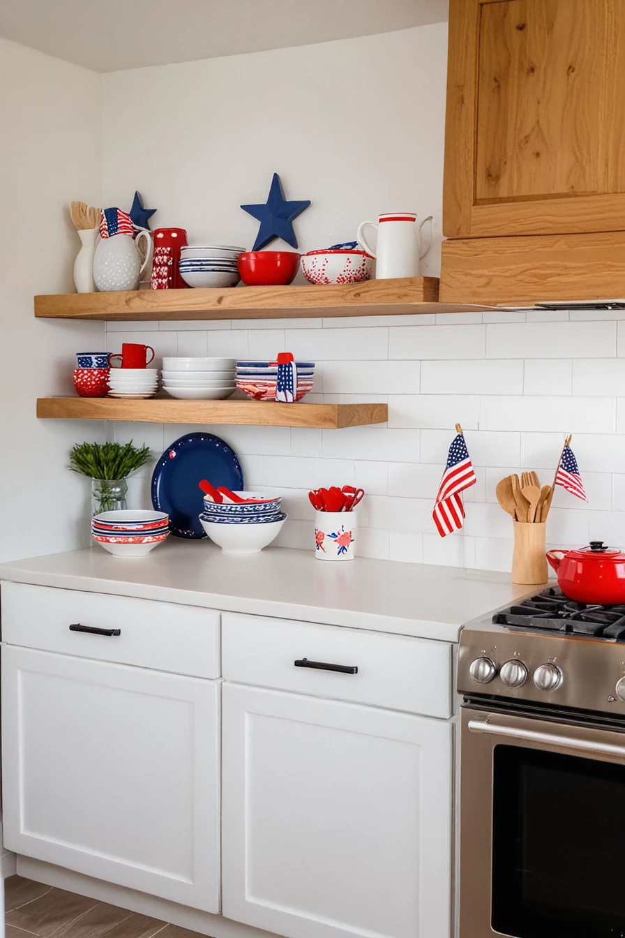 66 Stylish 4th of July Kitchen Decor Ideas to Celebrate in Patriotic Style