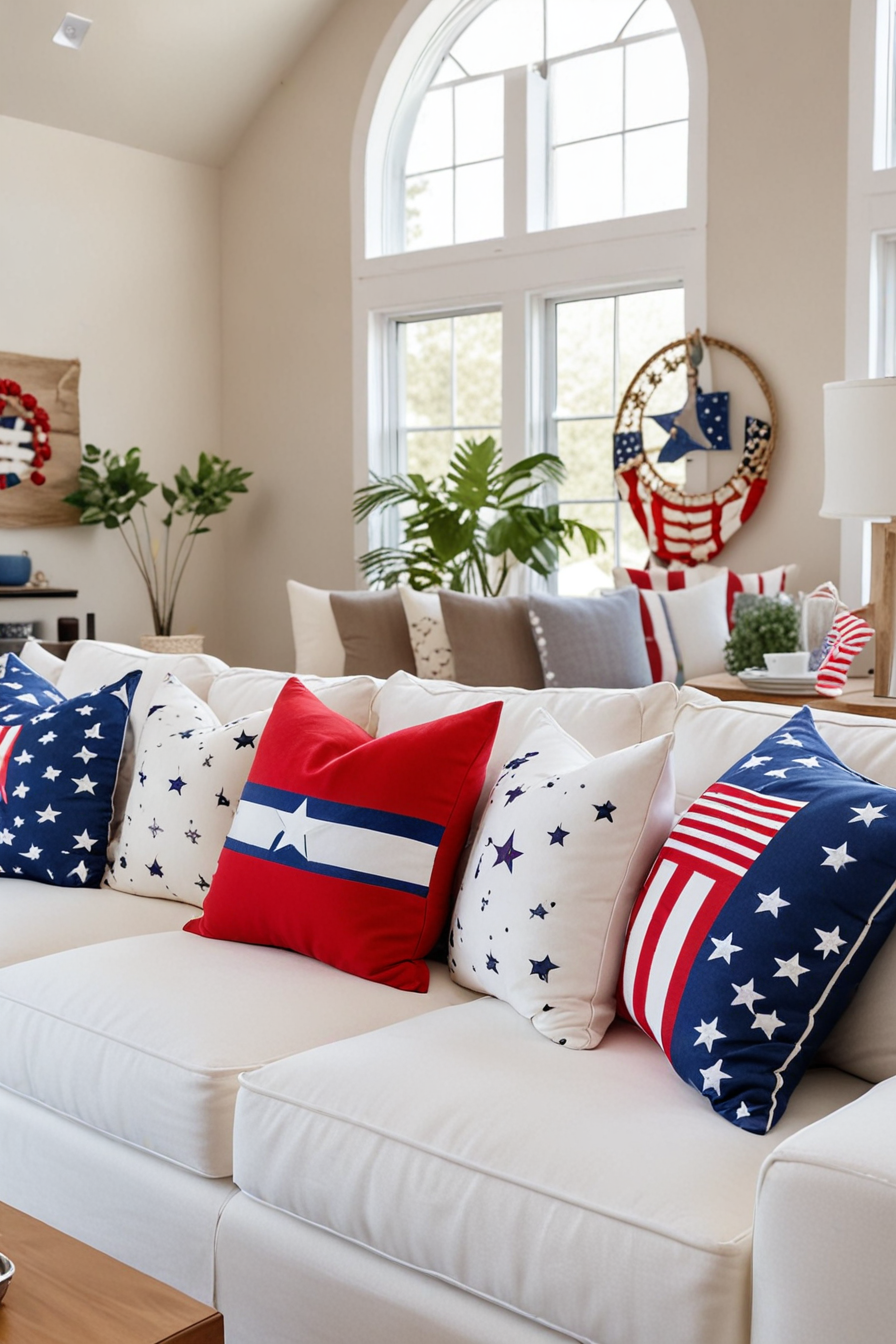 61 Themed Living Room Decor Ideas for the 4th of July