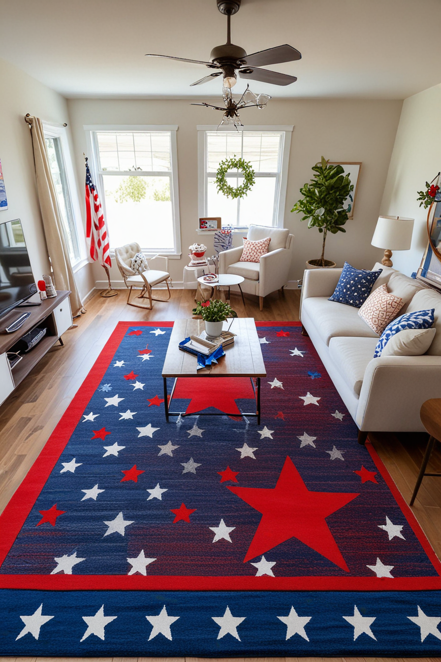 61 Themed Living Room Decor Ideas for the 4th of July