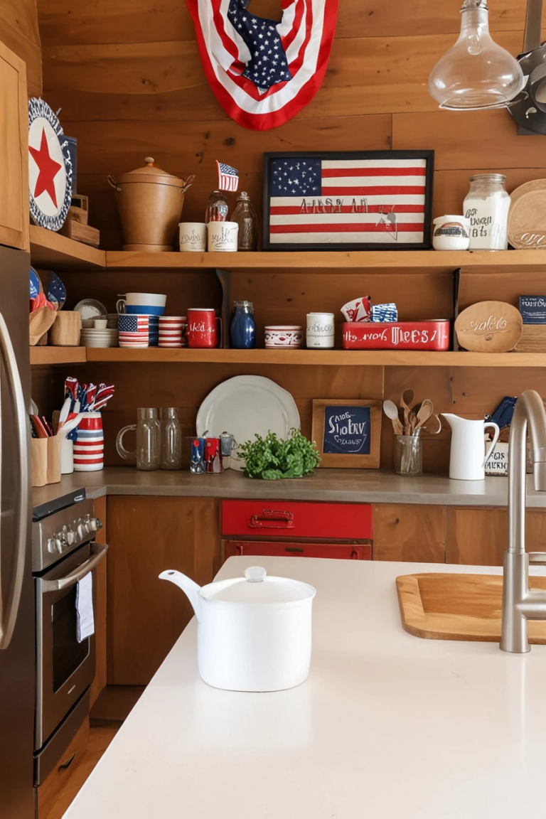 66 Stylish 4th of July Kitchen Decor Ideas to Celebrate in Patriotic Style