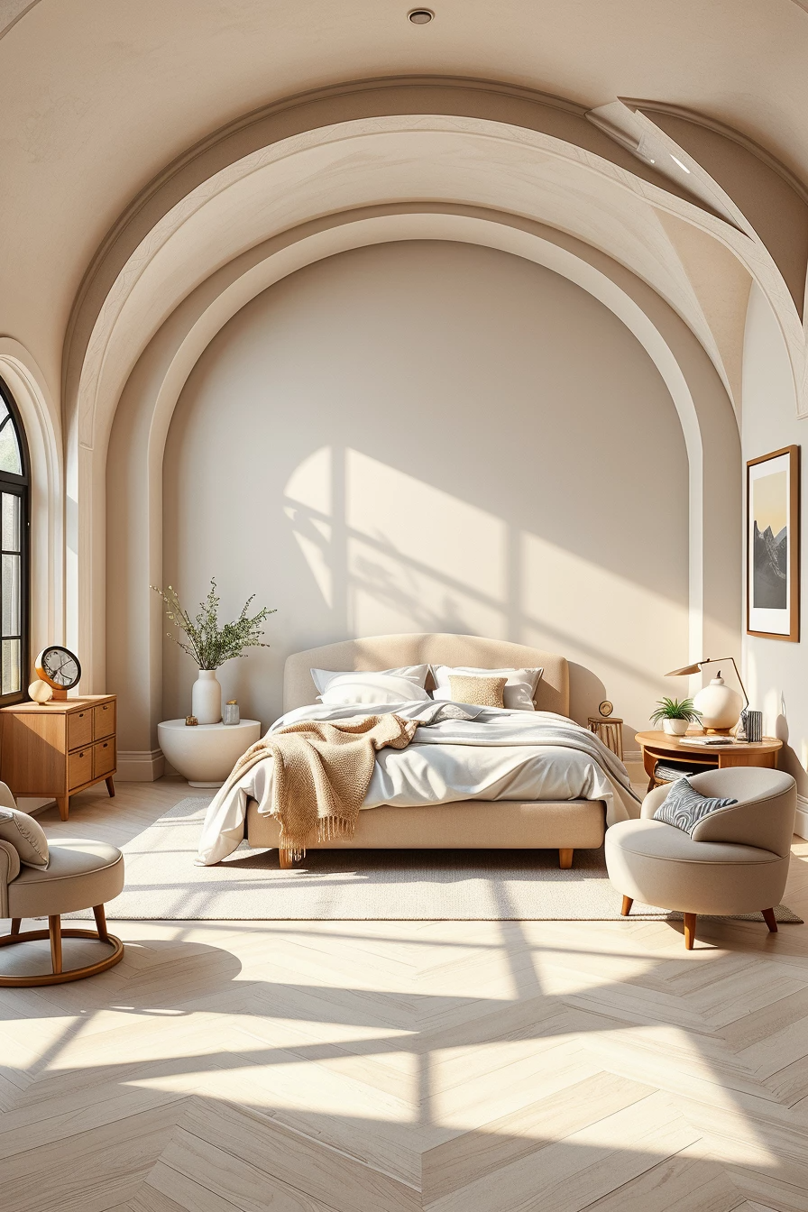 58 Bedroom Ideas with Curved Furniture for a Soft and Stylish Look
