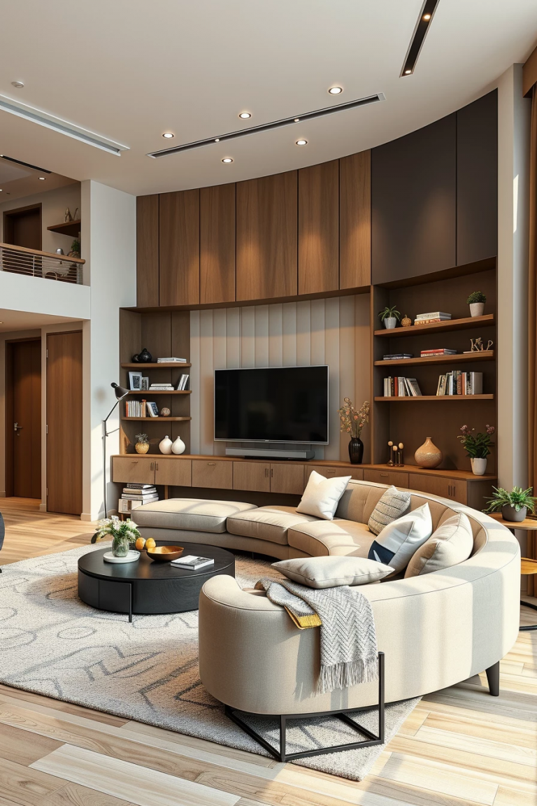 59 Living Room Ideas With Curved Furniture For A Stylish And Modern Space