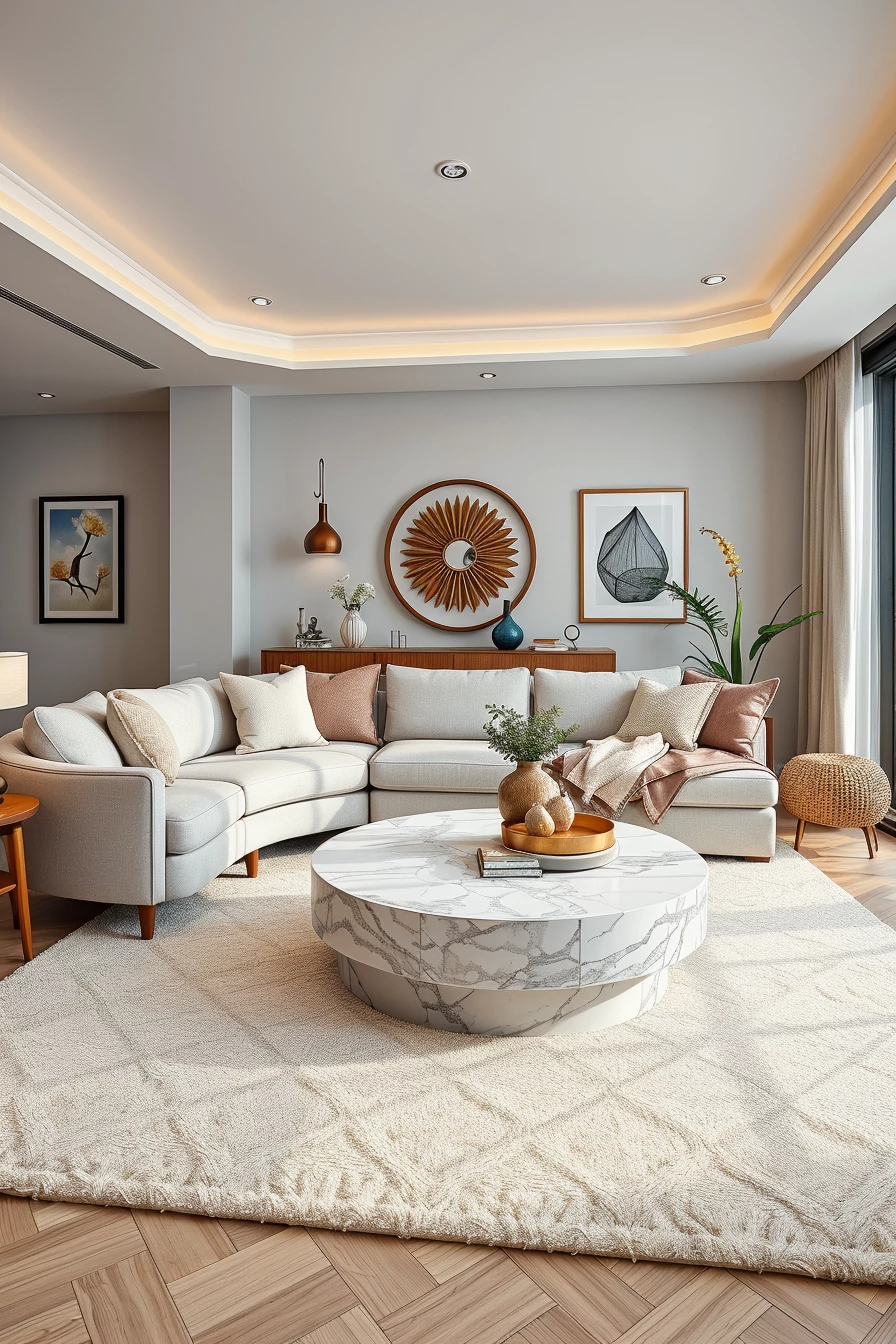 59 Living Room Ideas With Curved Furniture For A Stylish And Modern Space