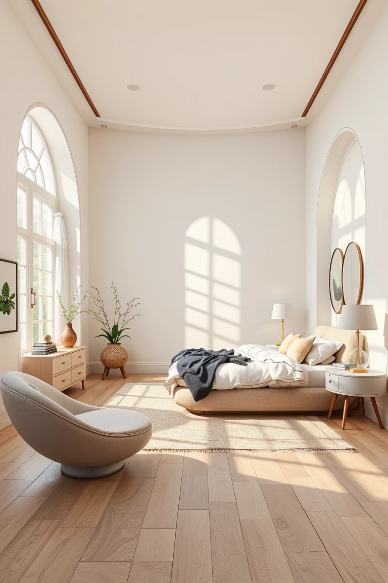 58 Bedroom Ideas with Curved Furniture for a Soft and Stylish Look